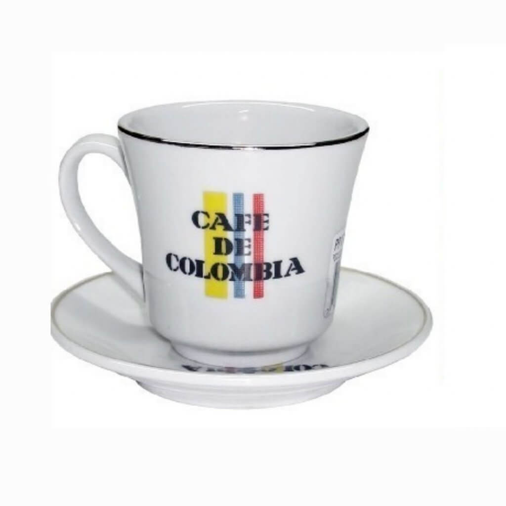 Pocillo y plato Café de Colombia | FaciHogar Todo para mesa y cocina